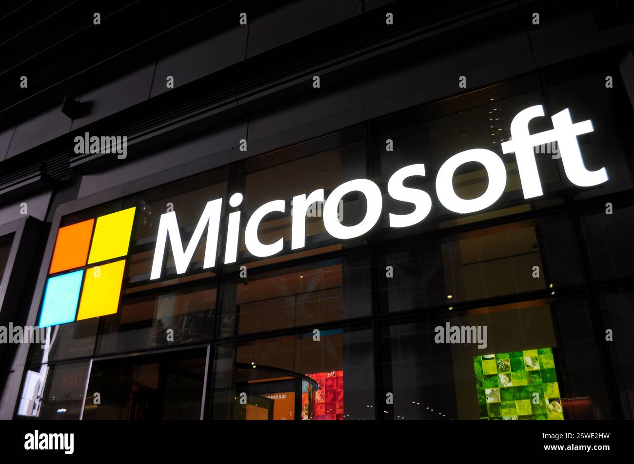 New York, United States. 19th Feb, 2025. A Microsoft office is seen in ...