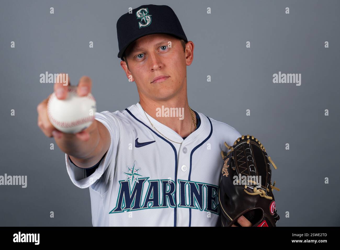 This is a 2025 photo of pitcher Casey Legumina of the Seattle Mariners ...