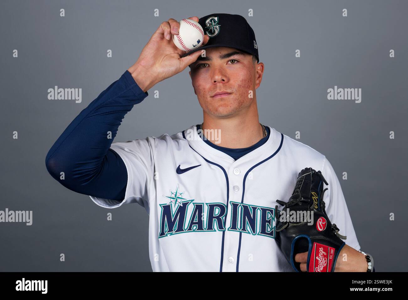 This is a 2025 photo of pitcher Bryan Woo of the Seattle Mariners ...