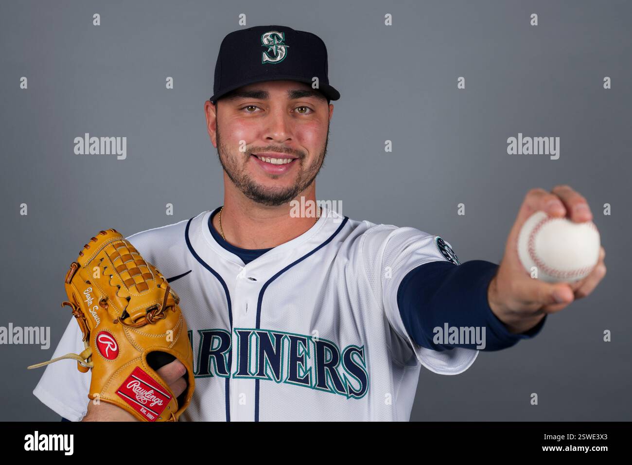 This is a 2025 photo of pitcher Tayler Saucedo of the Seattle Mariners ...
