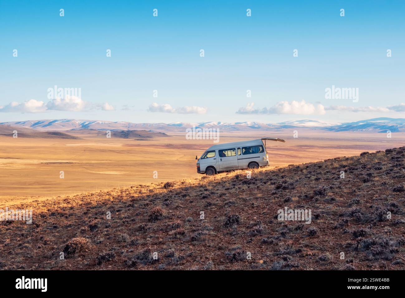 Old white van with an open rear trunk hi-res stock photography and ...