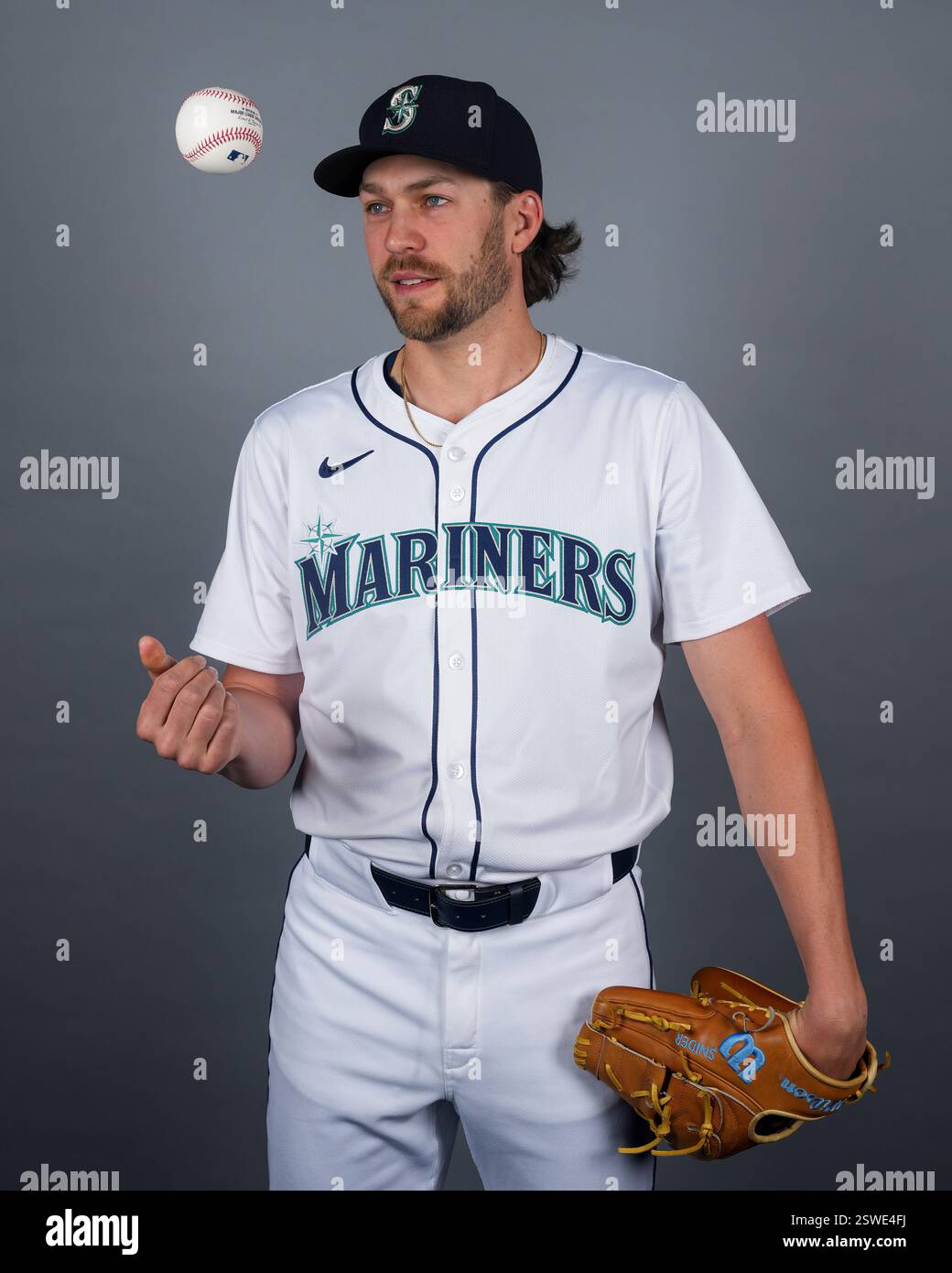 This is a 2025 photo of pitcher Collin Snider of the Seattle Mariners ...