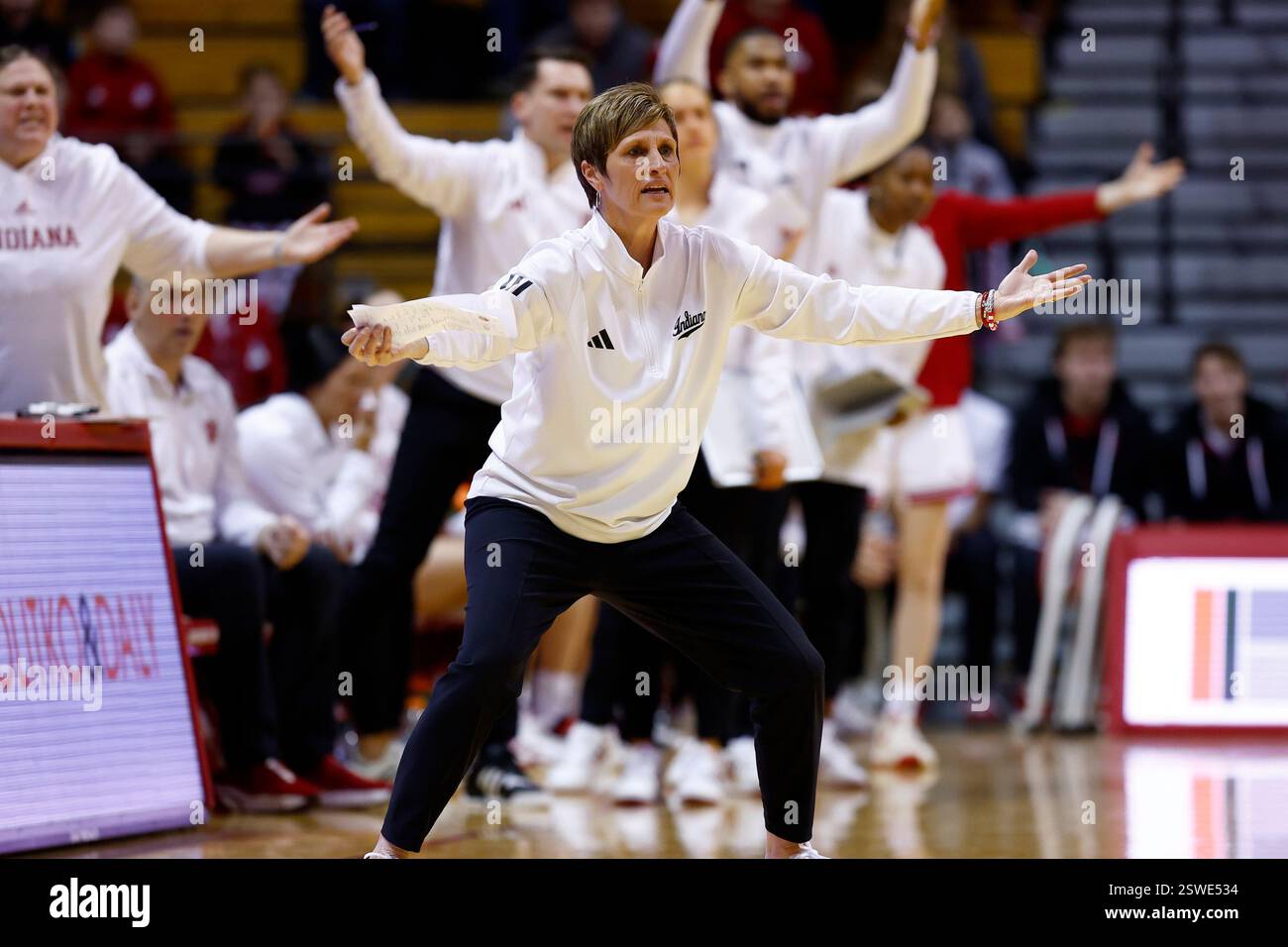 BLOOMINGTON, IN - FEBRUARY 20: Indiana Hoosiers head coach Teri Moren ...