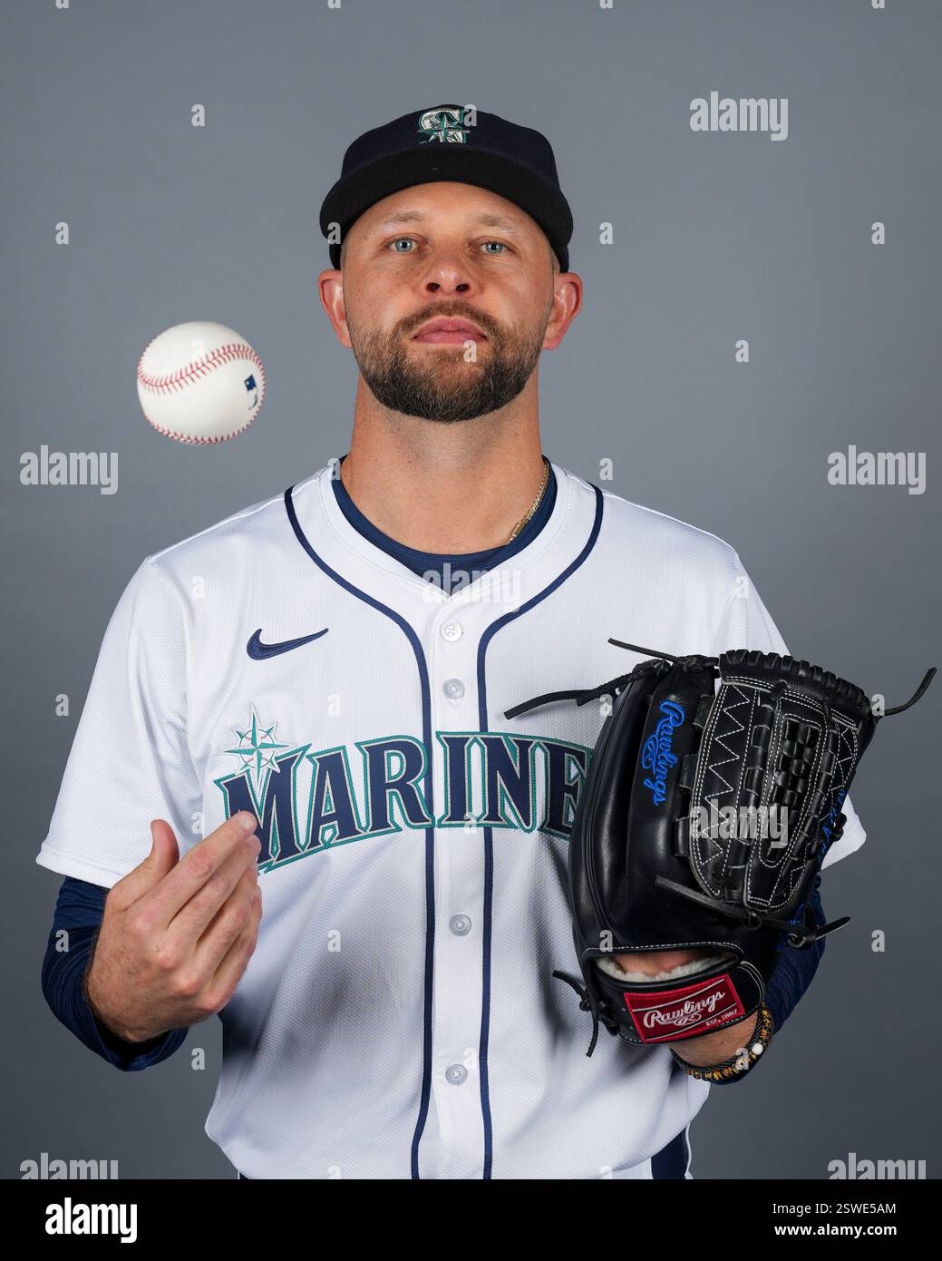 This is a 2025 photo of pitcher Jesse Hahn of the Seattle Mariners ...