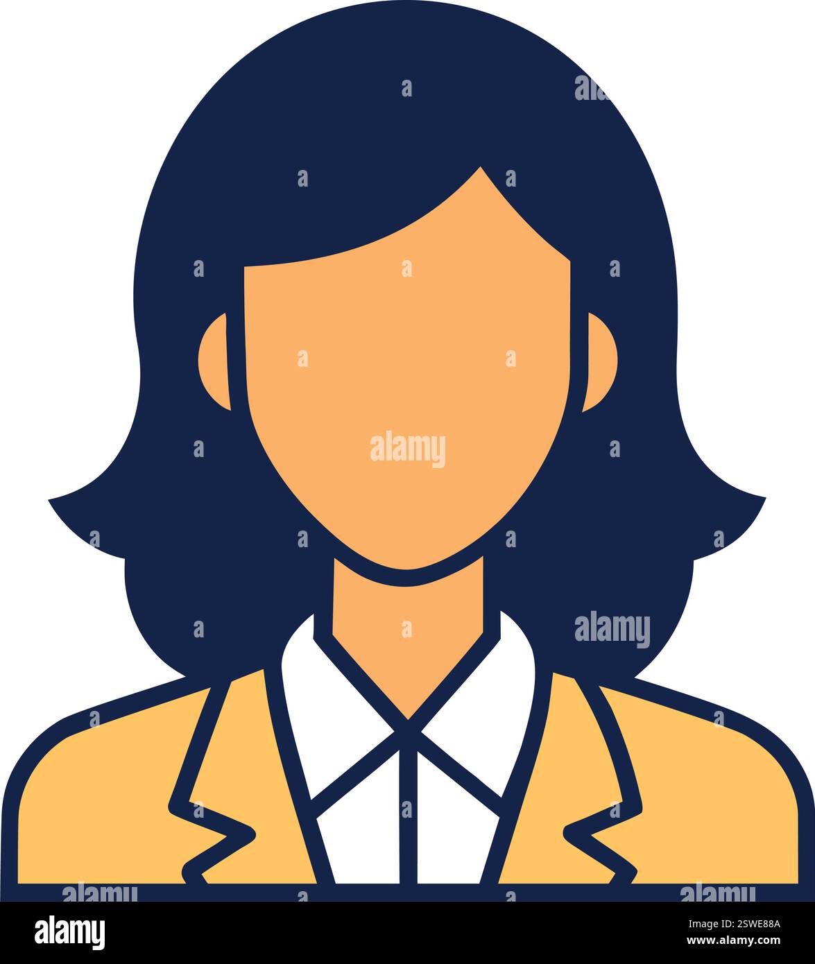 Female professional in yellow Stock Vector Images - Alamy