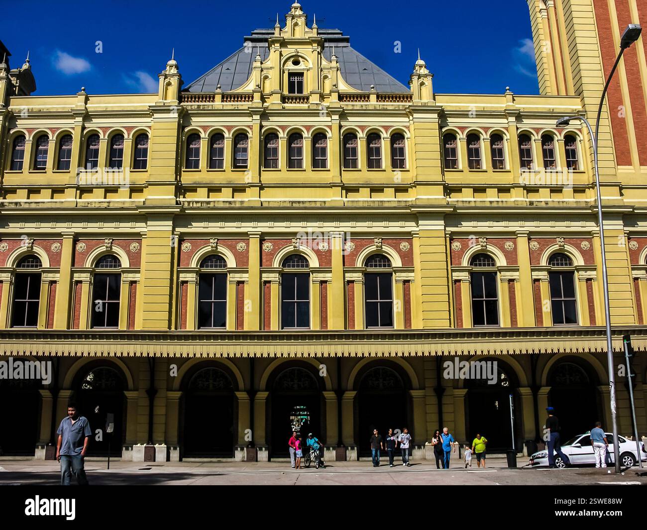 Sao Paulo, Brazil, April 23, 2007. External architecture of the train ...