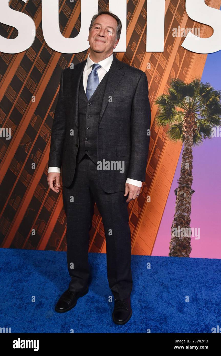 Aaron Korsh arrives at the premiere of "Suits LA" on Thursday, Feb. 20 ...