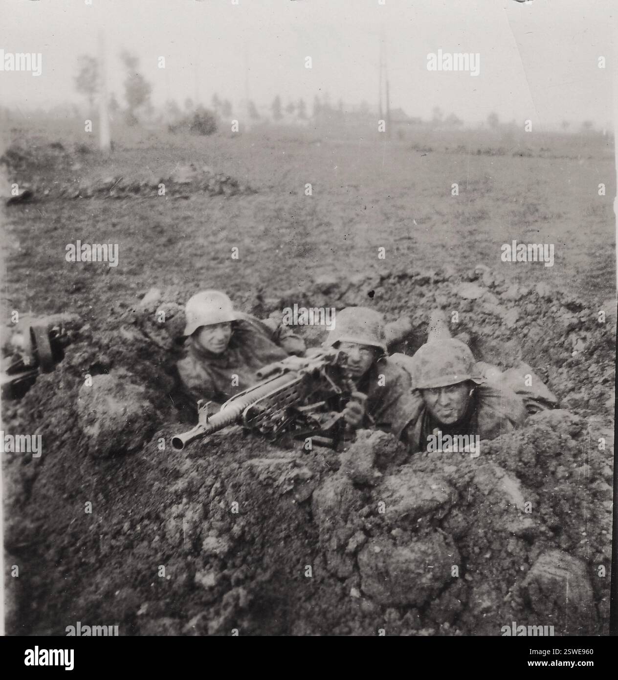 World War Two B&W photo German Soldiers of the SS Totenkopf Division in ...