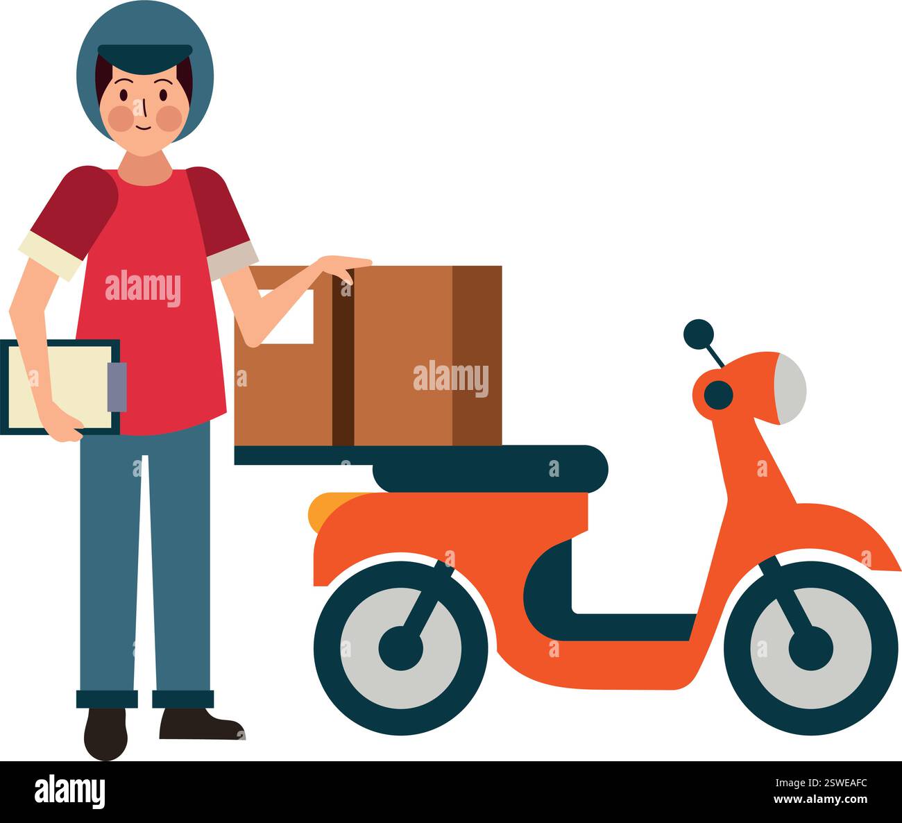 Drop off parcel Stock Vector Images - Alamy