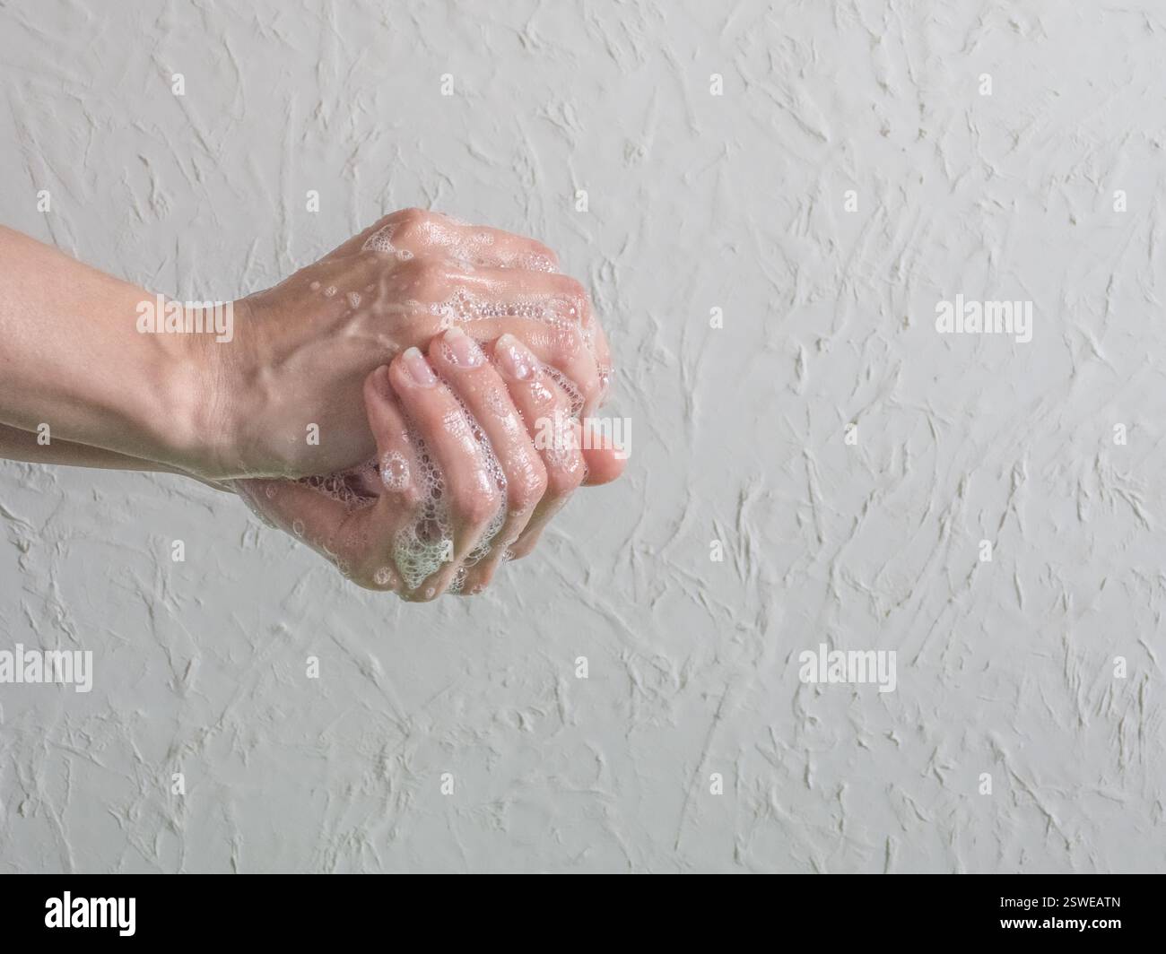 Washing hands. Hygiene concept, prevent the spread of germs and ...