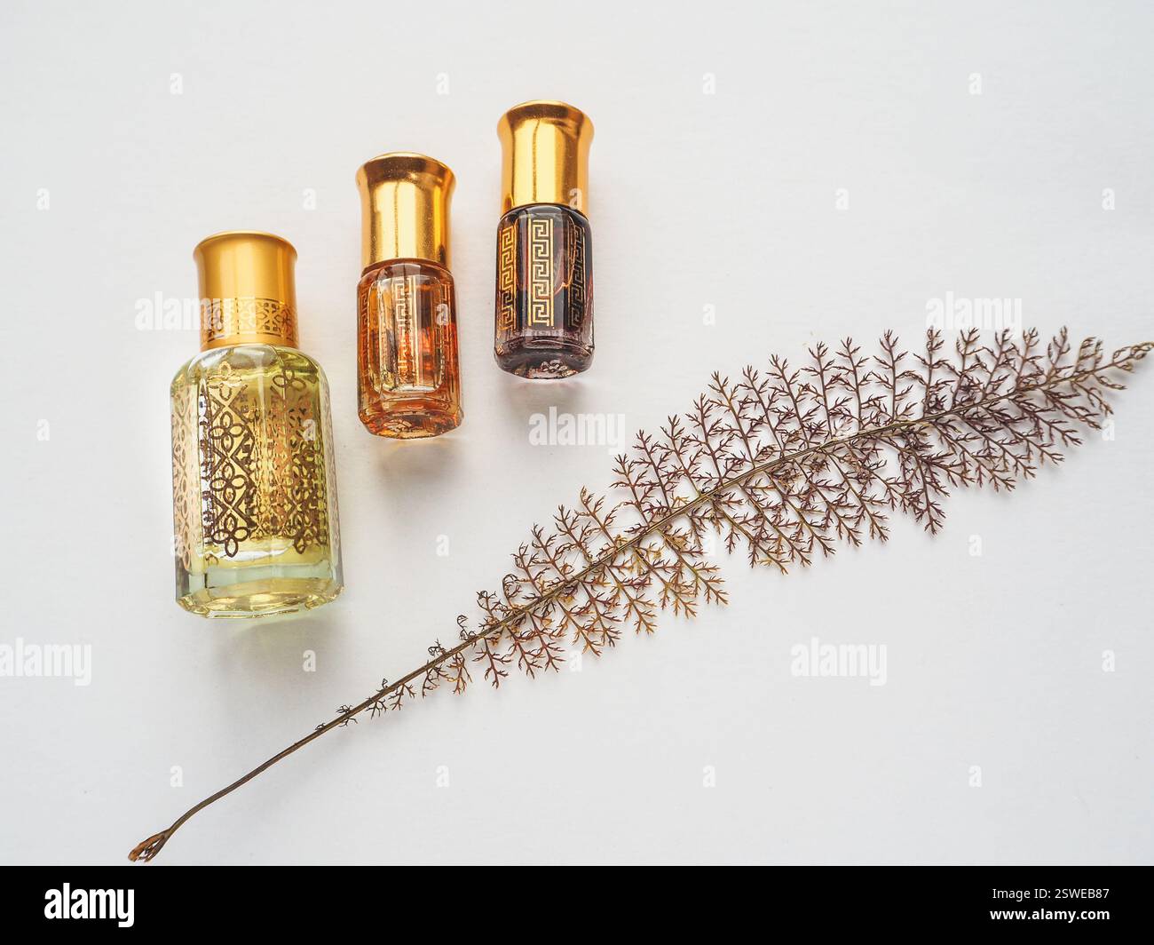 Arabian oud attar perfume in mini bottles Stock Photo - Alamy