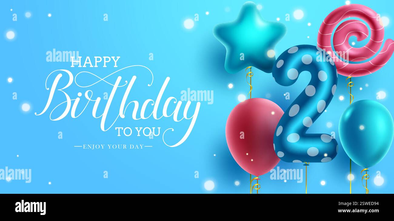 Birthday celebration vector background design. Happy birthday greeting ...
