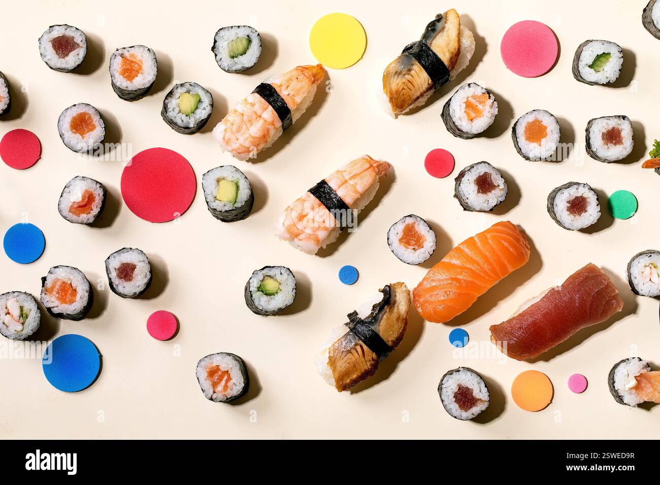 Japanese sushi rolls view hi-res stock photography and images - Alamy