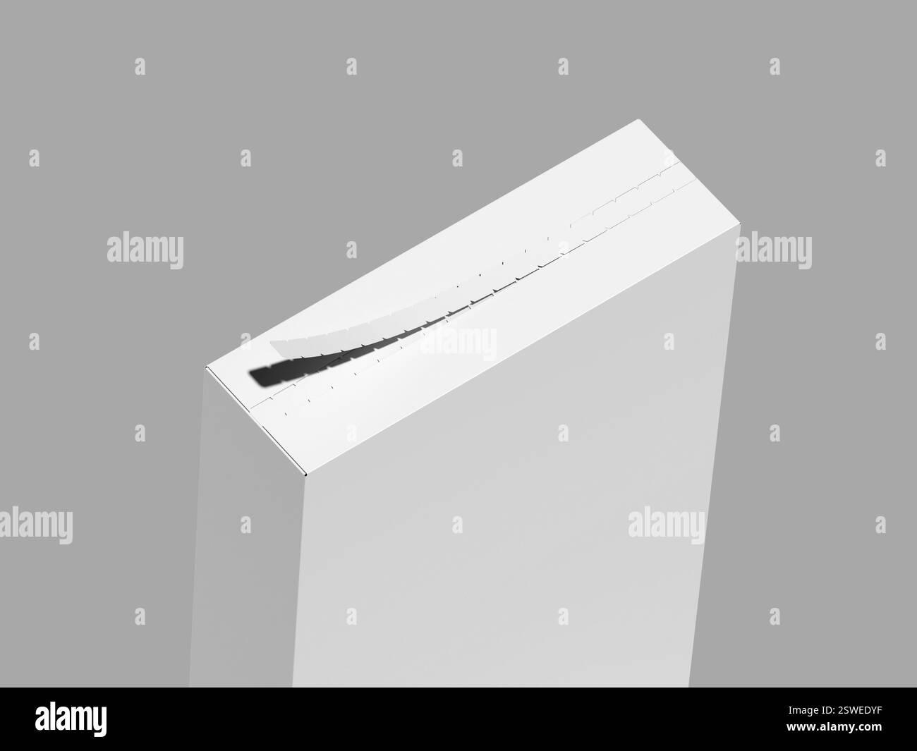Tear-off Paper Box Packaging Mockup 3D Rendering Stock Photo - Alamy