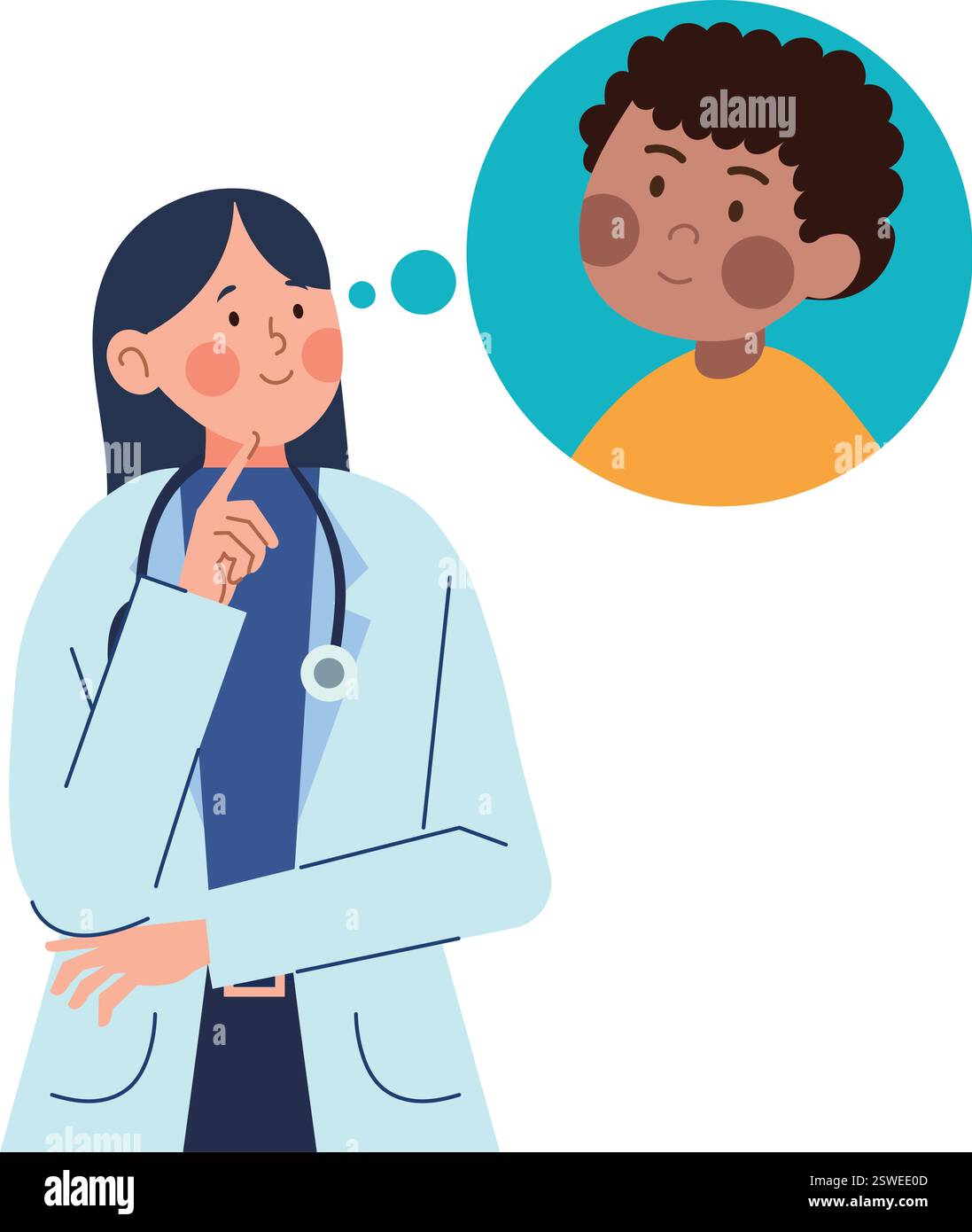 Doctor Thinking Discussion Icon Stock Vector Image & Art - Alamy