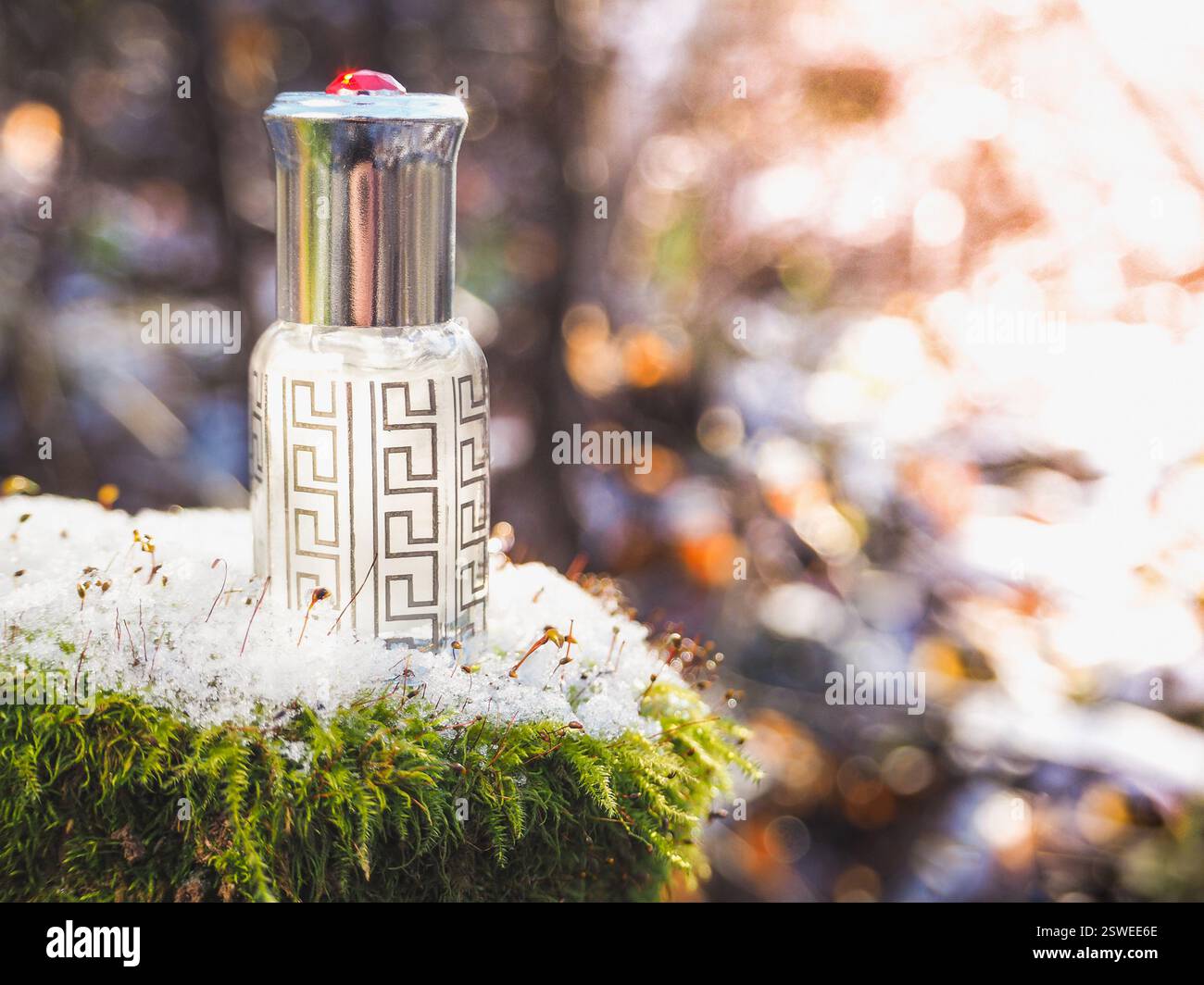 Arabian oud attar perfume or agarwood oil fragrances in mini bottle ...