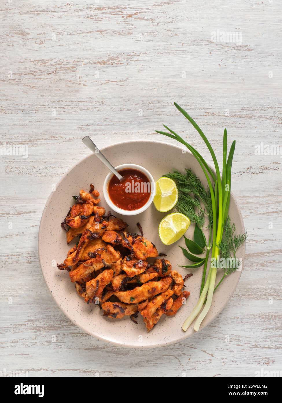 Indian food. Kerala Chicken Pakoda. Yummy pakoras prepared in South ...