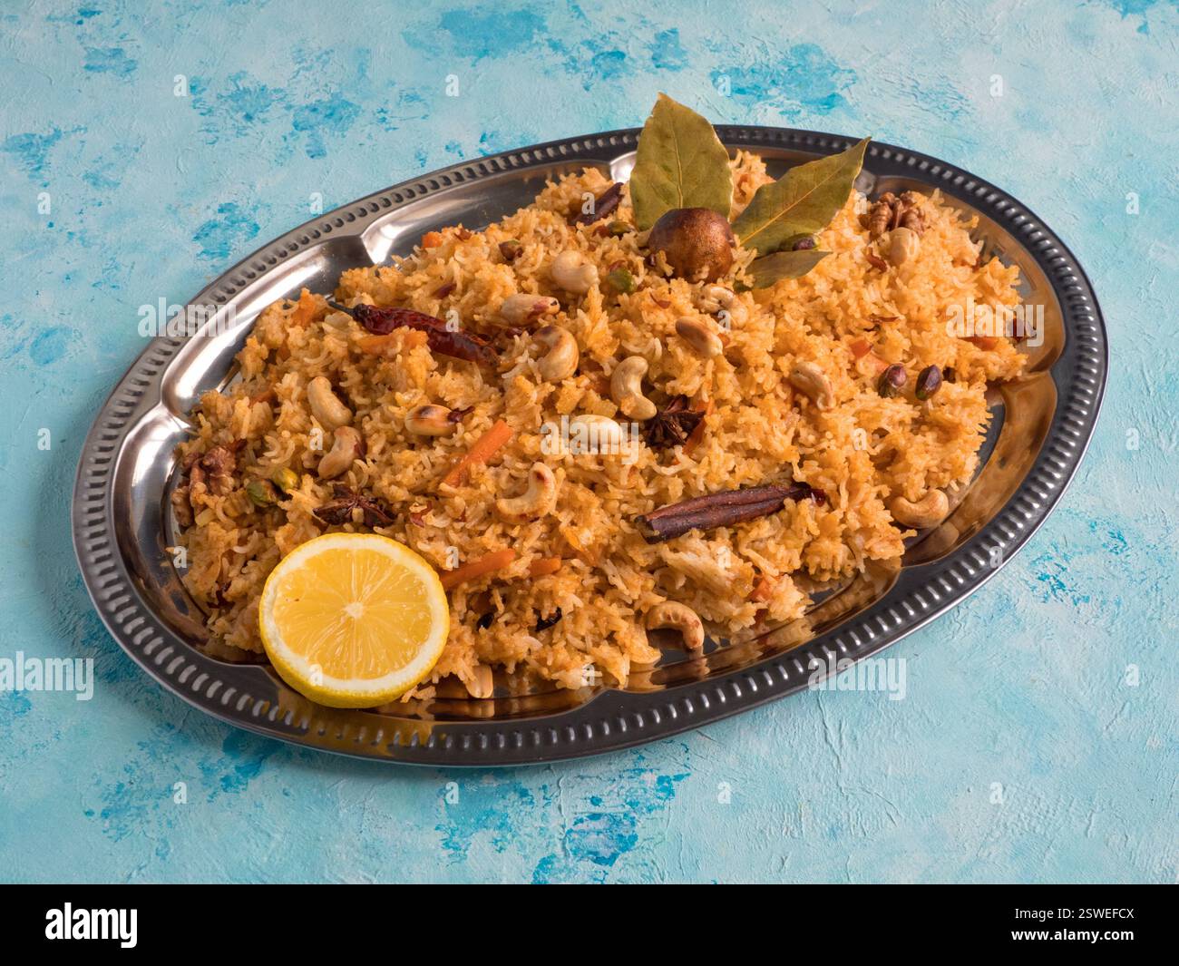 Traditional Arabic Basmati rice with vegetables. Arabic cuisine ...