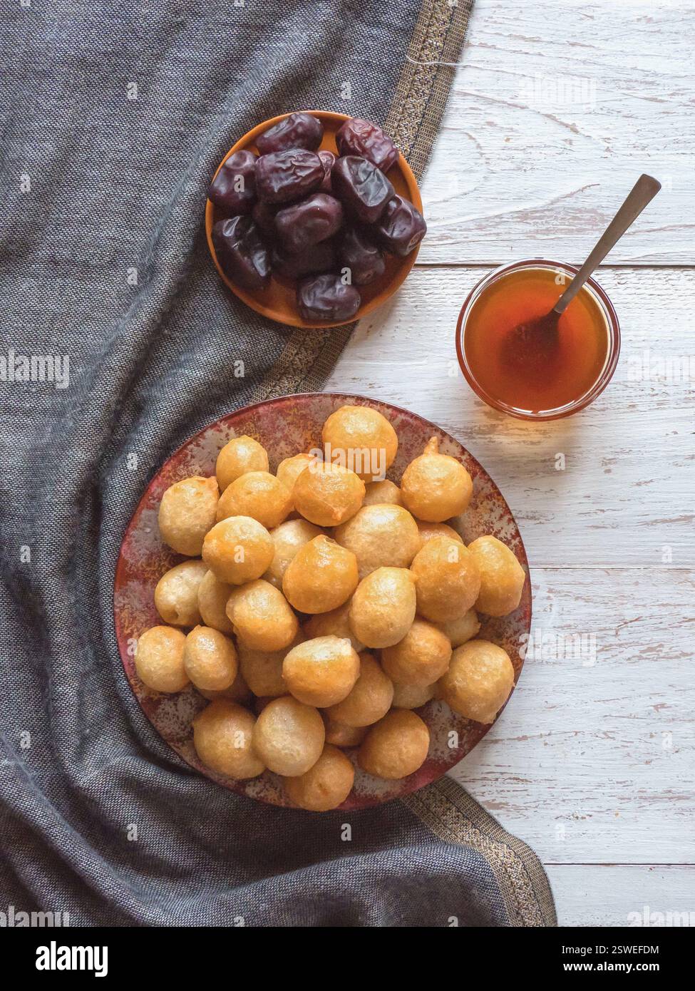 Luqaimat - traditional Arabic sweet dumplings. Sweet Ramadan food Stock ...