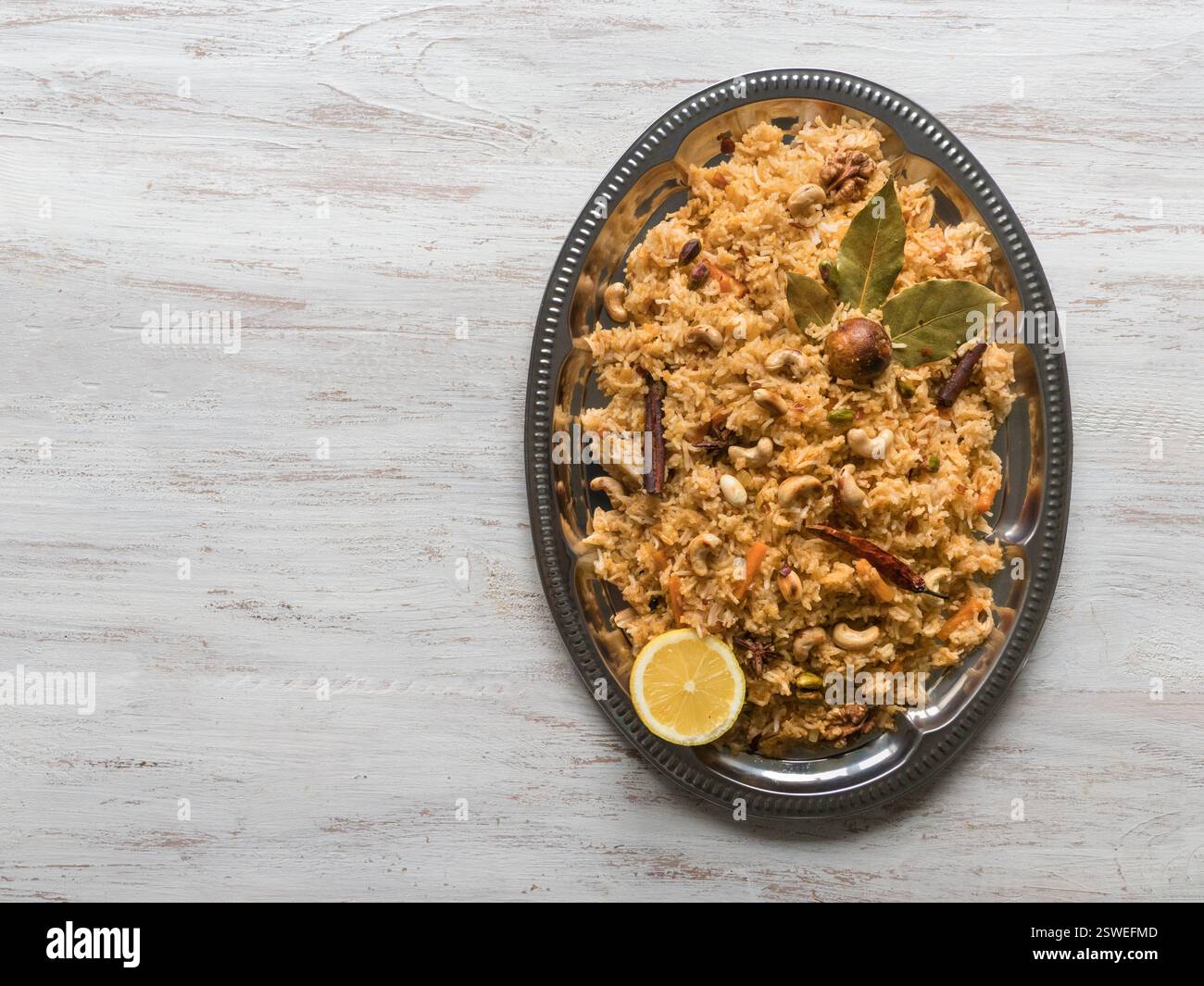 Traditional Arabic Basmati rice with vegetables. Arabic cuisine ...