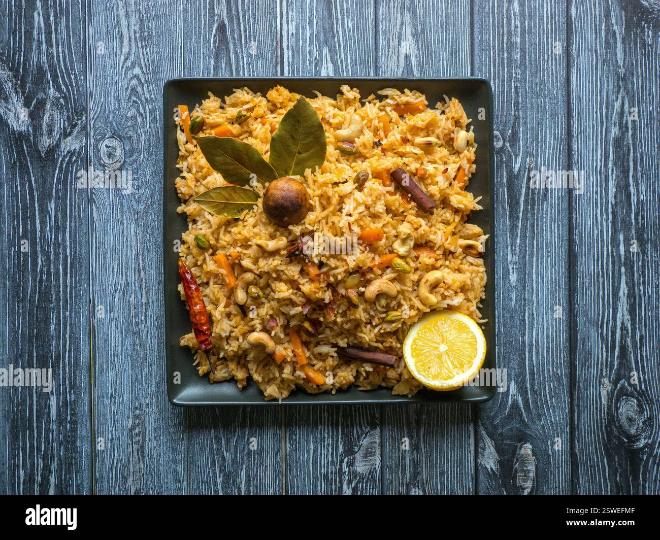 Traditional Indian vegetarian Biryani. Veg biryani recipe Stock Photo ...