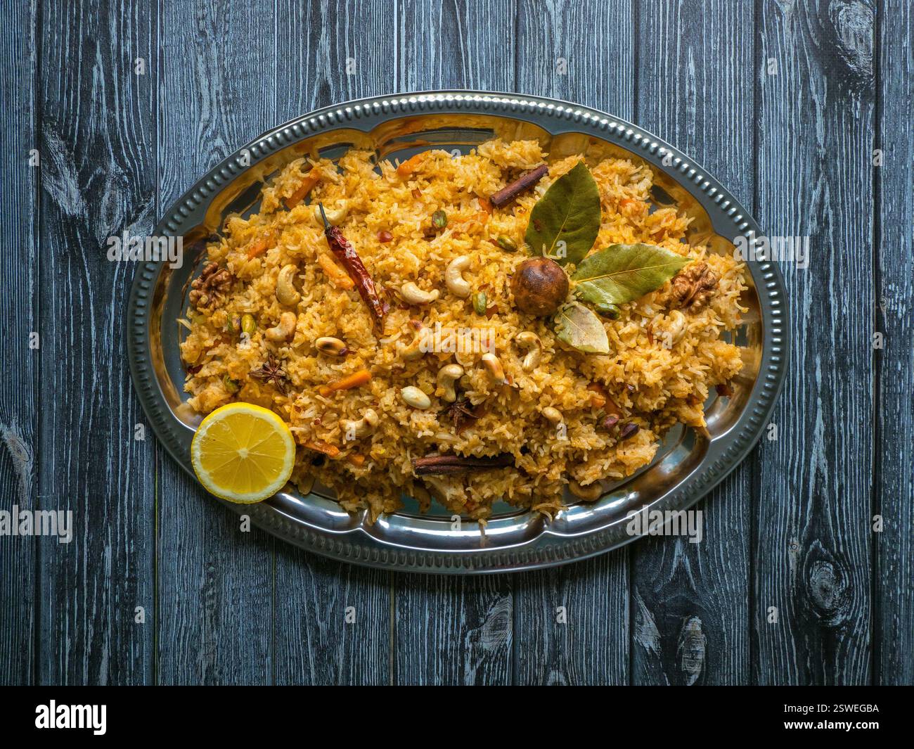 Traditional Indian vegetarian Biryani. Veg biryani recipe Stock Photo ...