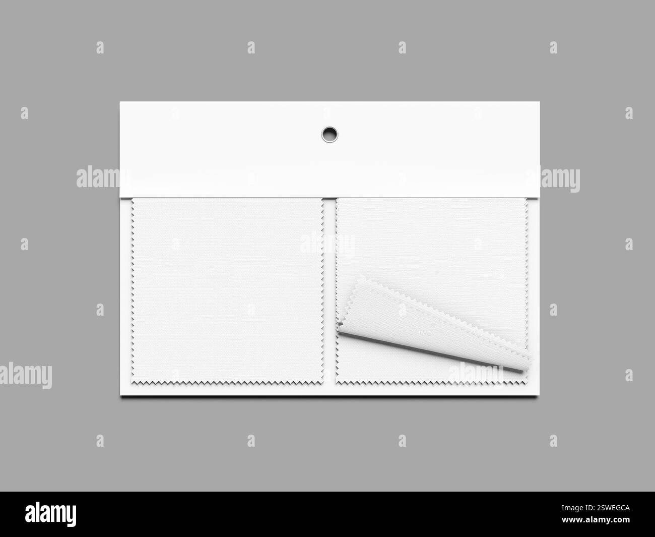 White Blank Fabric Swatches Mockup 3D Rendered Stock Photo - Alamy