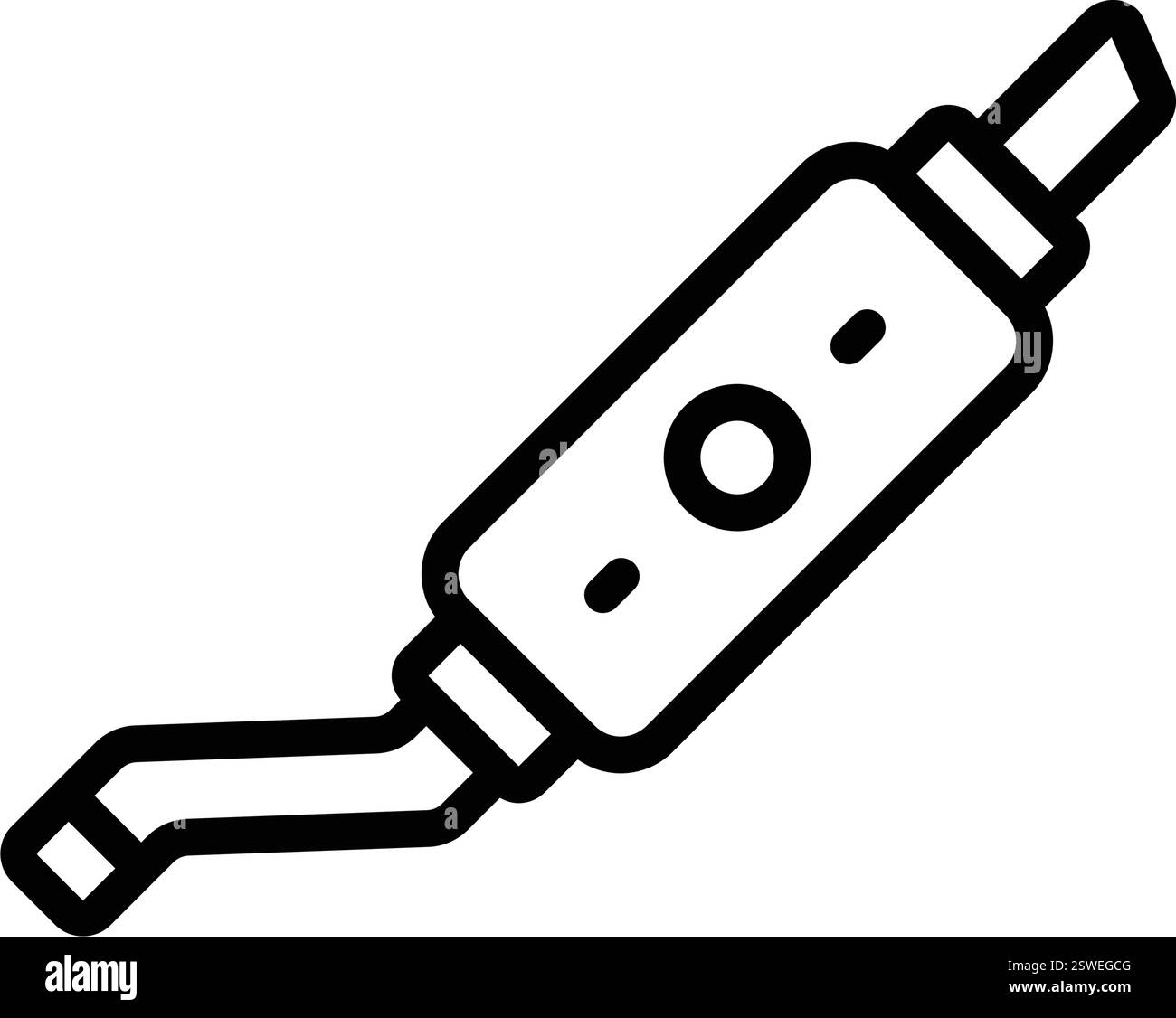 Exhaust silencer catalytic Stock Vector Images - Alamy