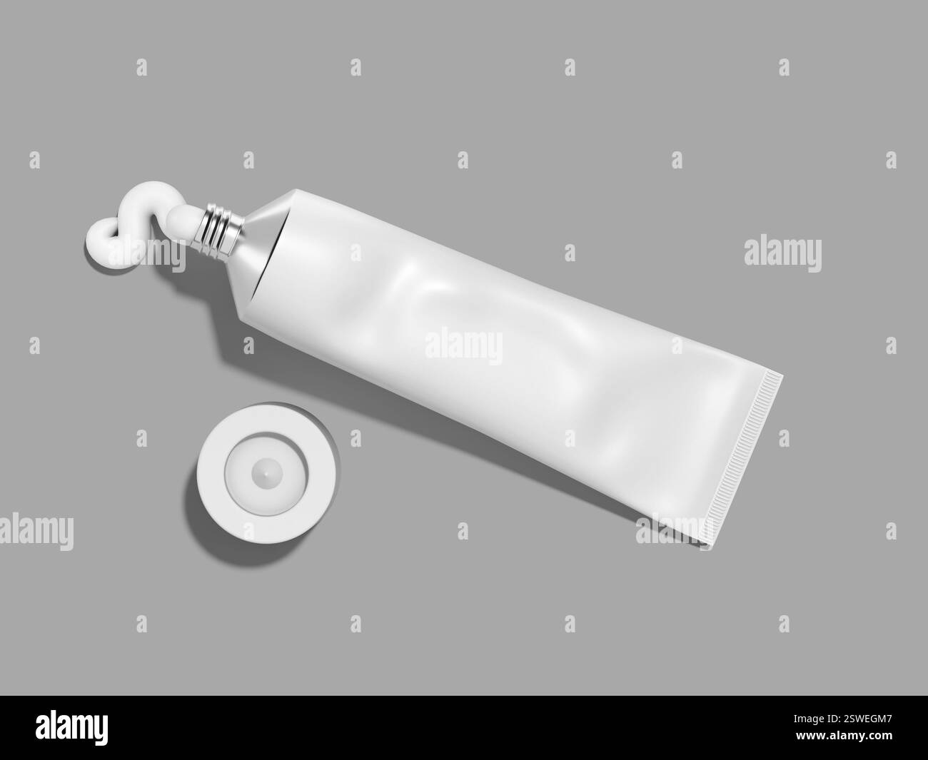 Toothpaste Squeeze Tube Packaging 3D Rendering Stock Photo - Alamy