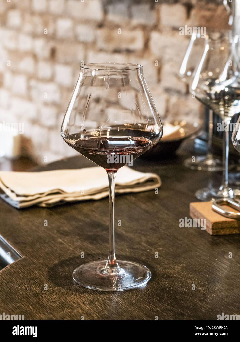 Decanting red wine in glass hi-res stock photography and images - Alamy