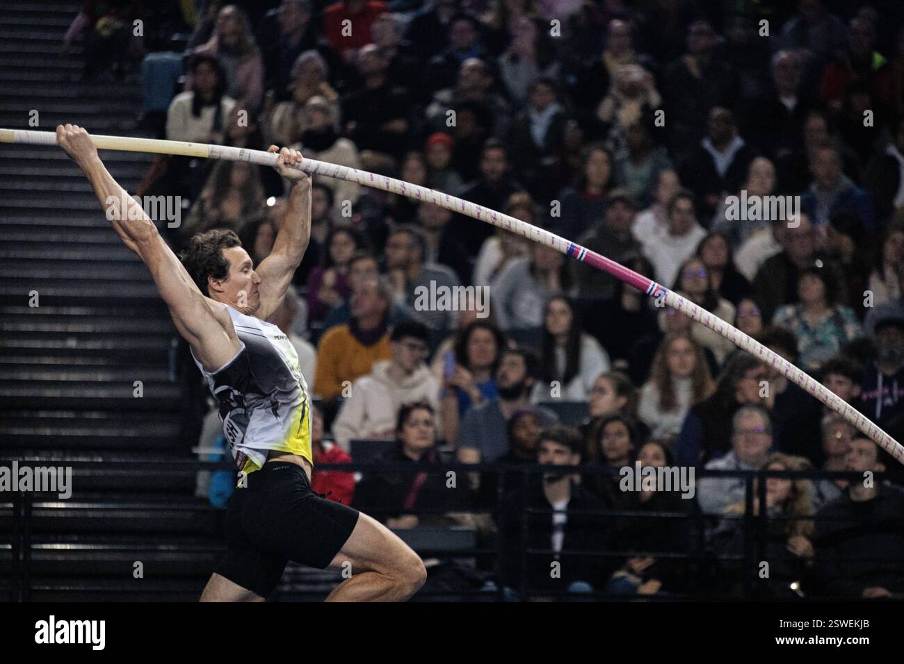 Paris, France. 09th Feb, 2025. Olen Tray Oates (USA) competes at the ...