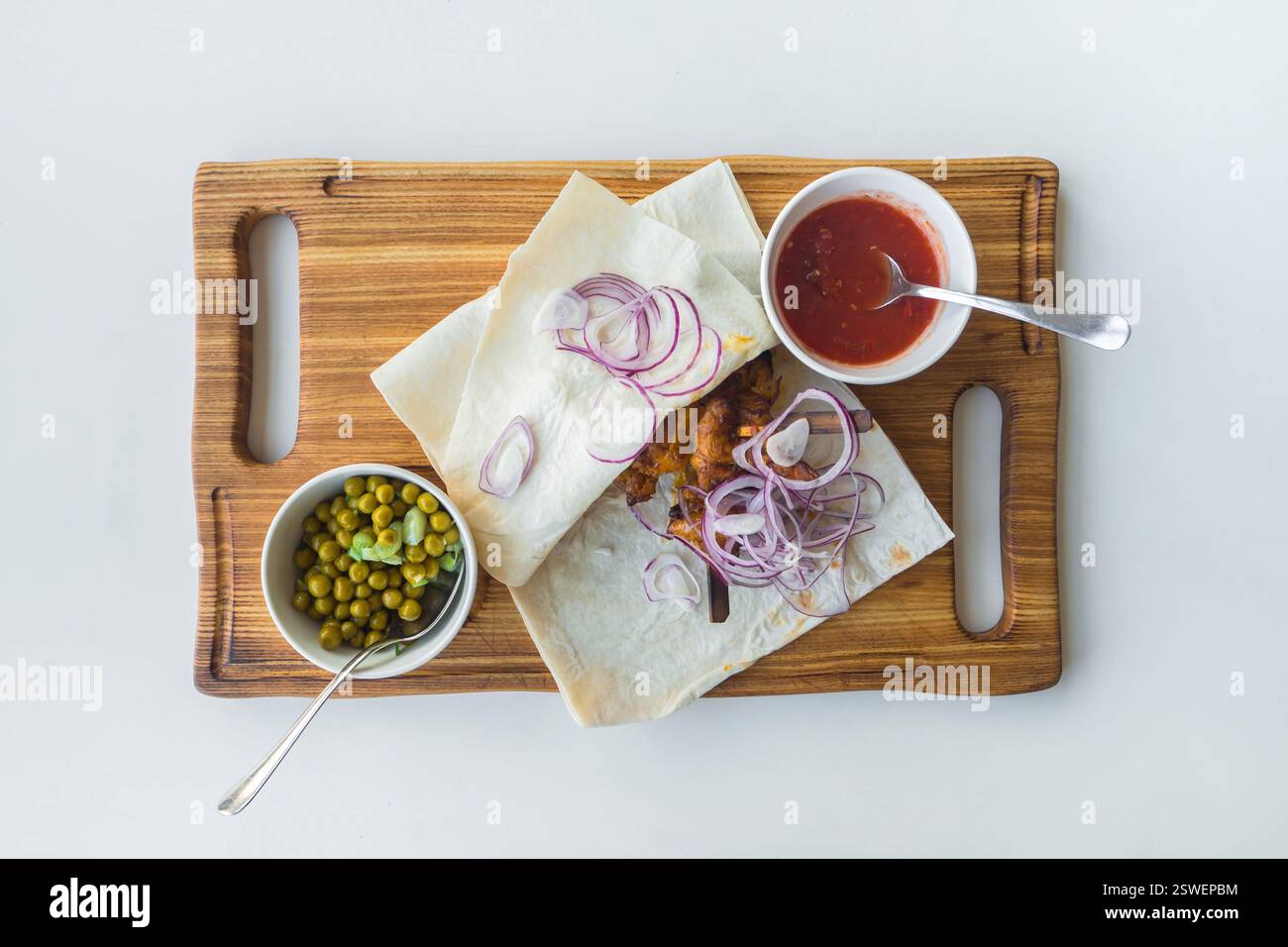 Kebab with peas Stock Photo - Alamy