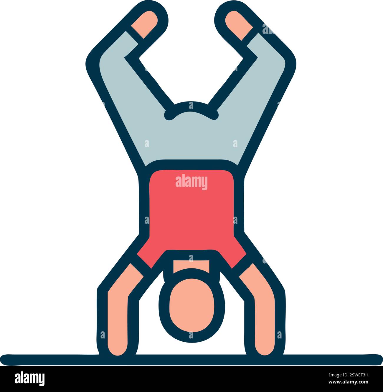 calisthenics man handstand pushup icon Stock Vector Image & Art - Alamy