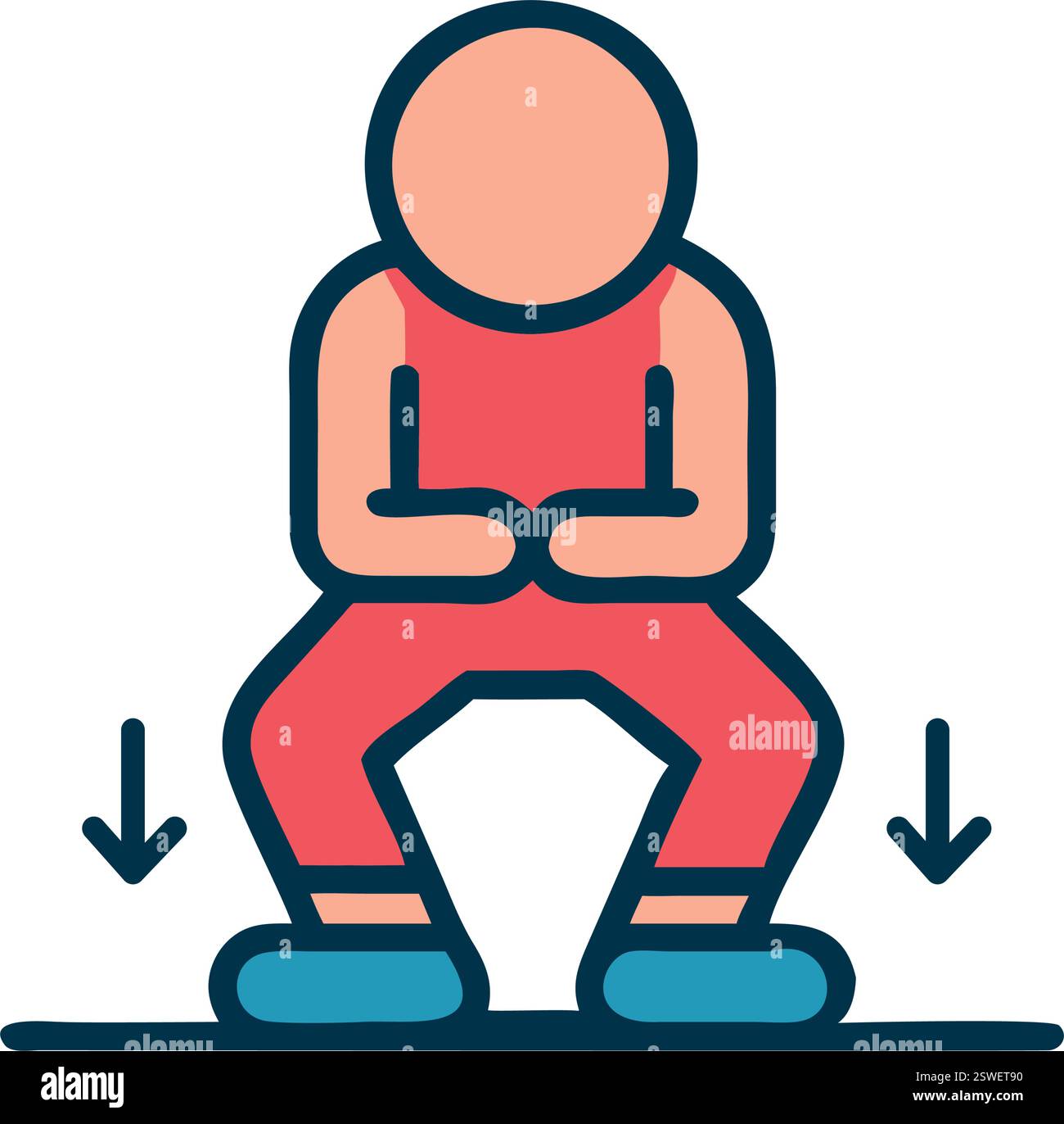 calisthenics man squat platform icon Stock Vector Image & Art - Alamy