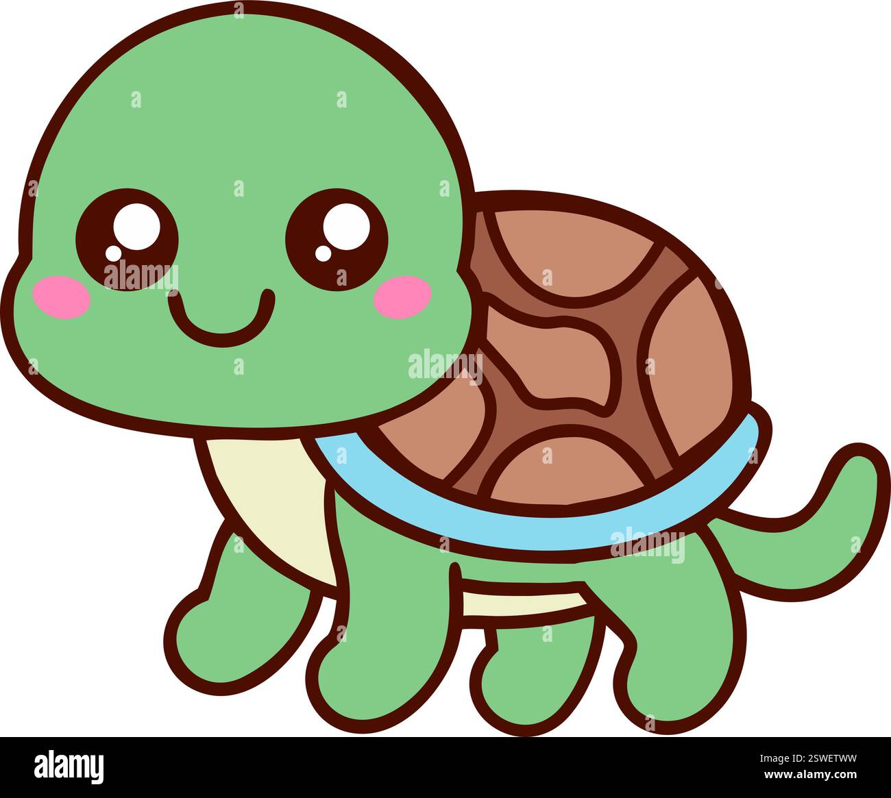 Kawaii Turtle Cute Cartoon Stock Vector Image & Art - Alamy