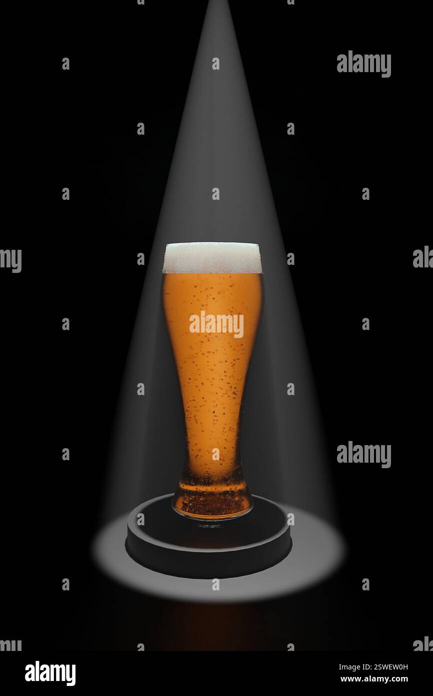 3d render glass of beer Stock Photo - Alamy