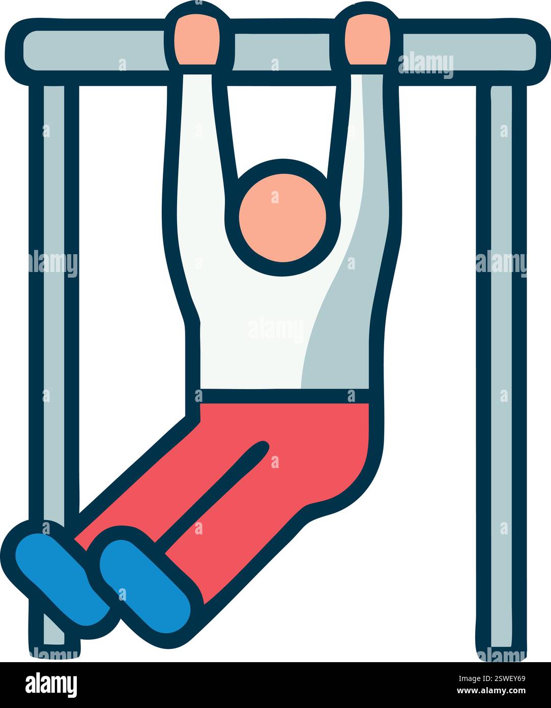 calisthenics man hanging leg raise icon Stock Vector Image & Art - Alamy