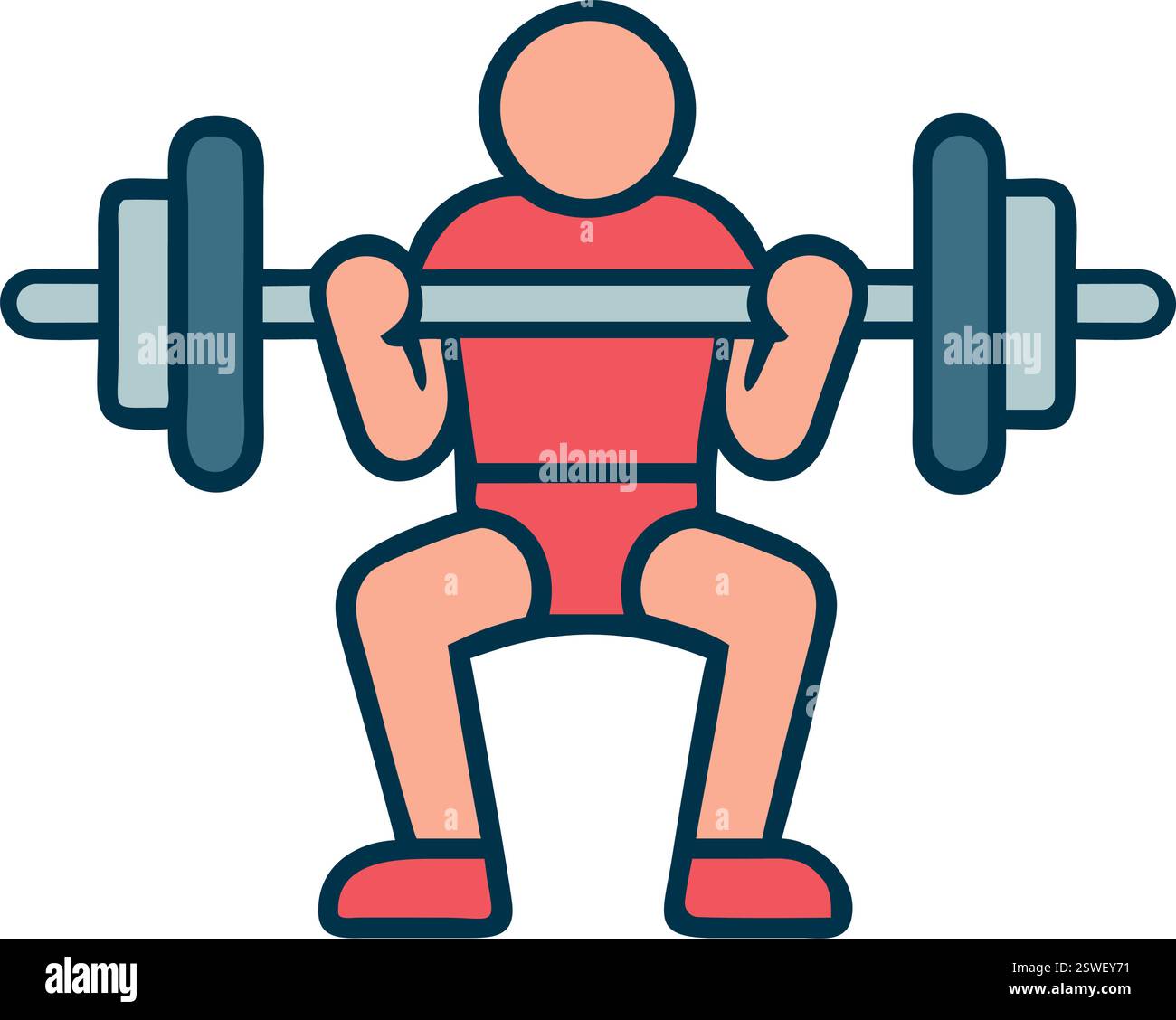 calisthenics squat exercise icon Stock Vector Image & Art - Alamy