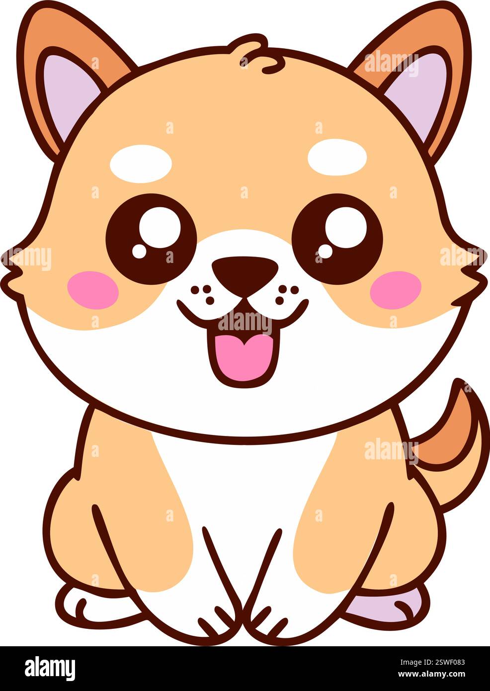 Charming joyful cute little Stock Vector Images - Alamy