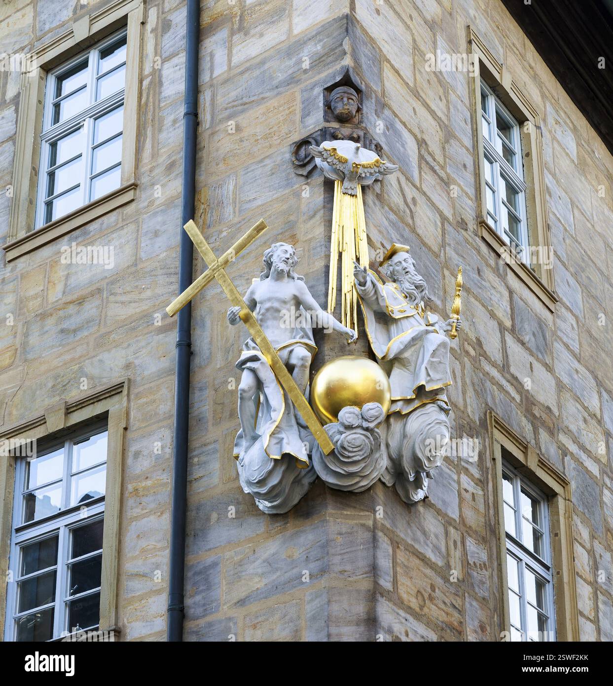 Representation of the Trinity of God with God the Father, God the Son ...