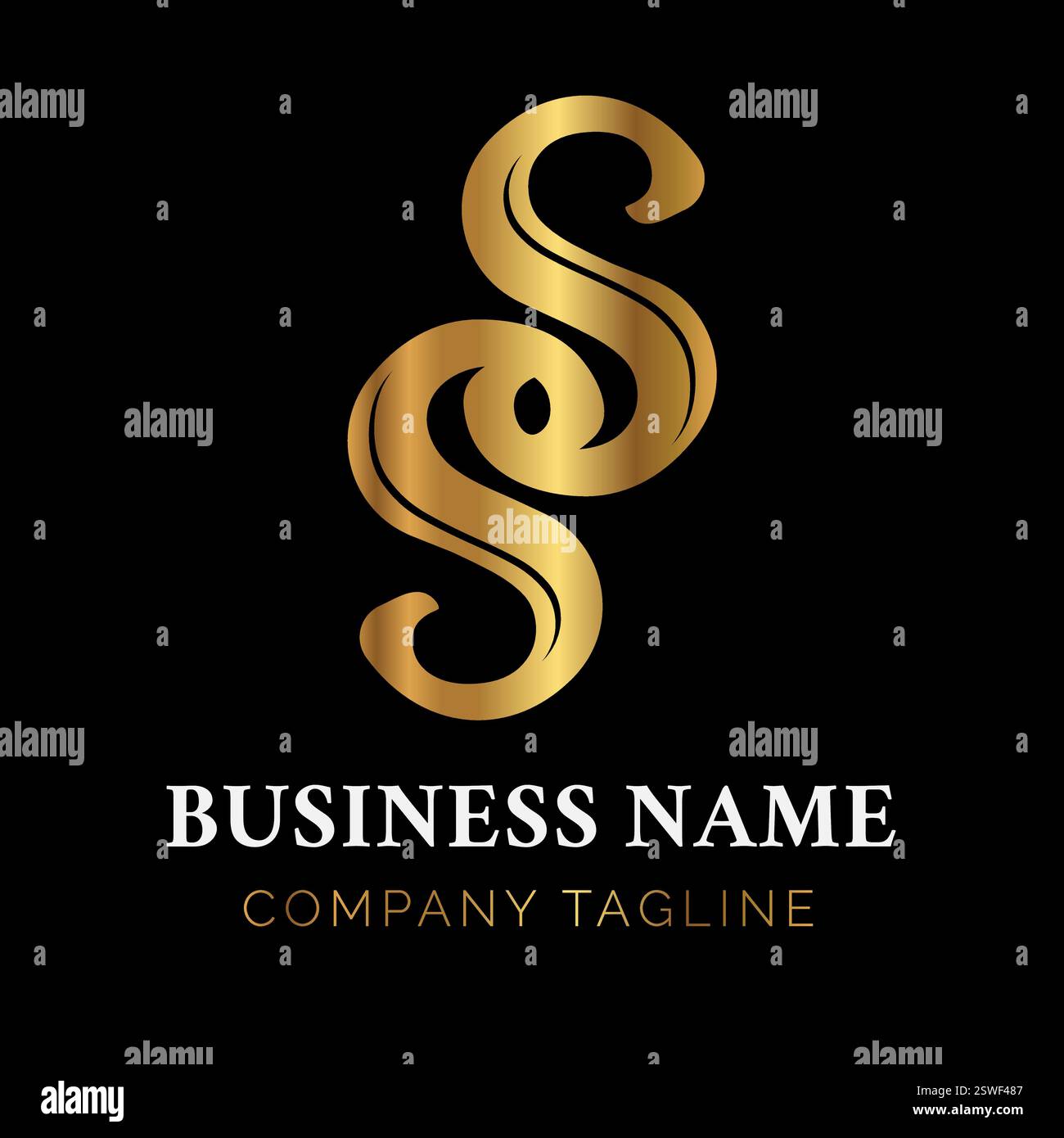 Elegant Gold SS Letter Logo Stock Vector Image & Art - Alamy