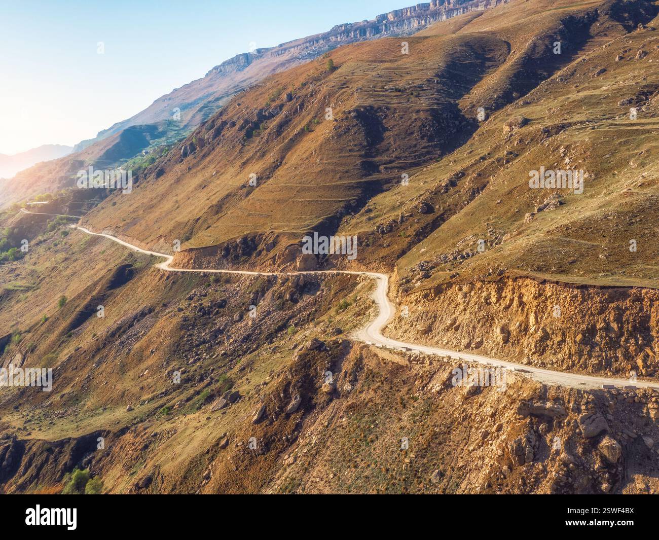 Narrow dangerous gravel road hi-res stock photography and images - Alamy