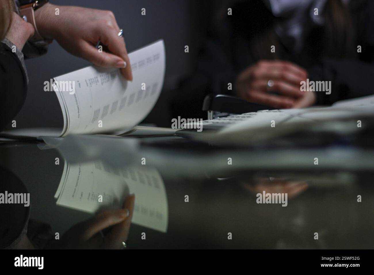 Client and boss meeting in an office asking for a quotation Stock Photo ...