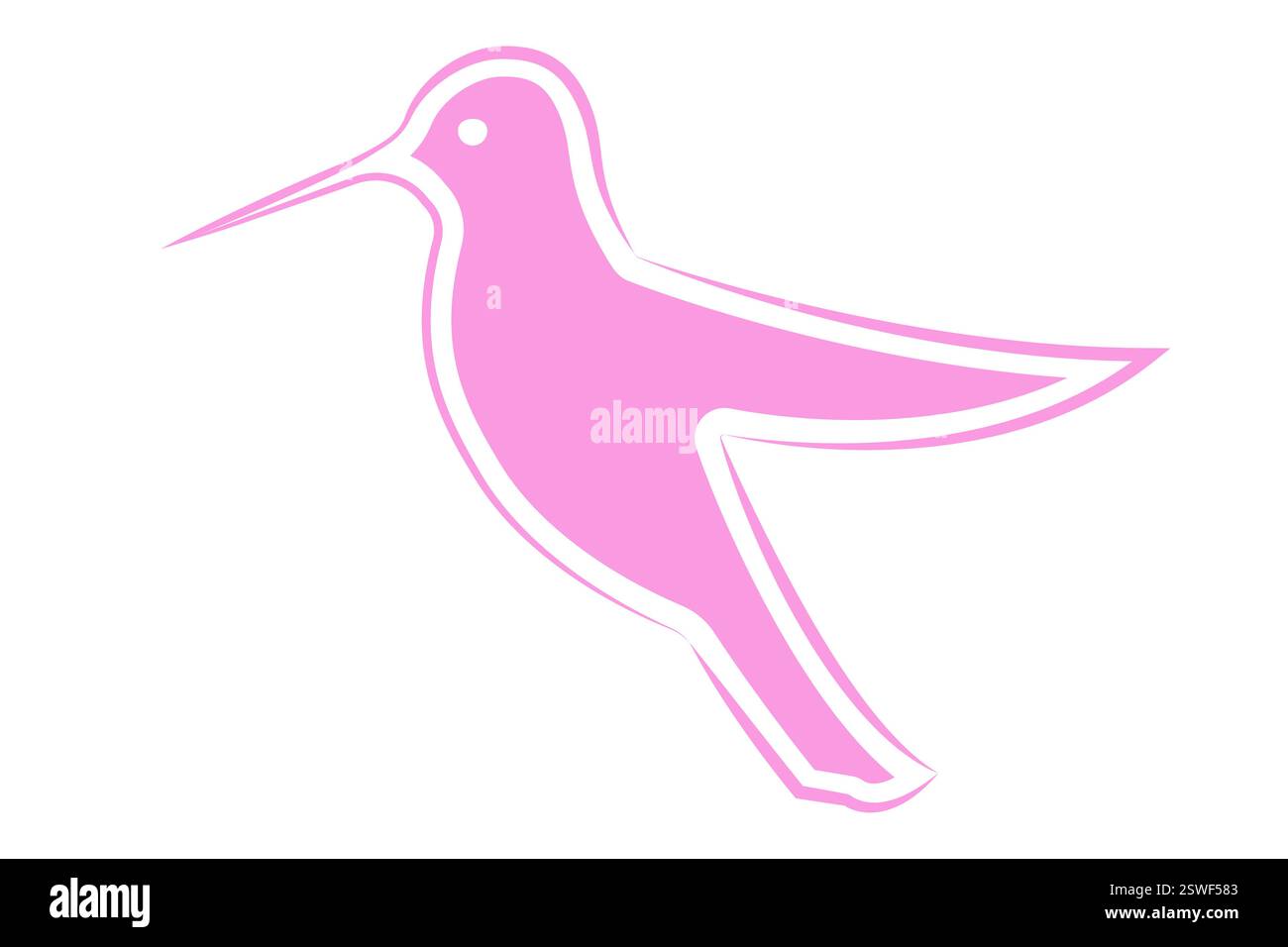 Abstract Pink Hummingbird Illustration Stock Vector Image & Art - Alamy