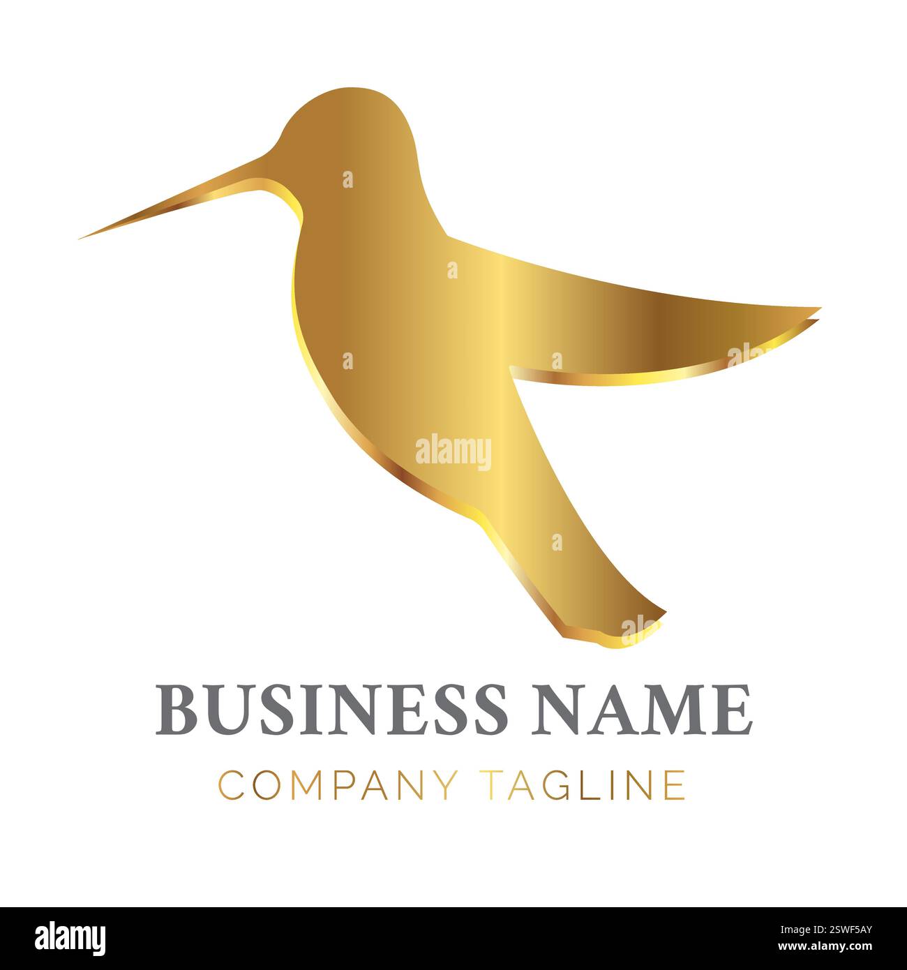 Elegant Gold Hummingbird Logo Stock Vector Image & Art - Alamy