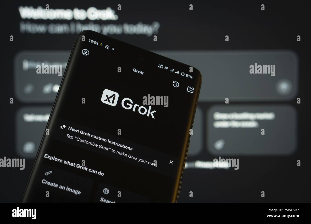 Grok app on smartphone hi-res stock photography and images - Alamy