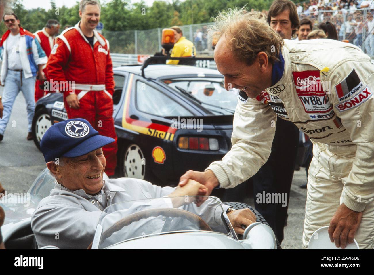 Five-time Formula 1 world champion Juan Manuel Fangio from Argentina in ...