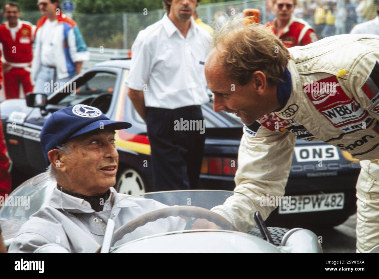 Five-time Formula 1 world champion Juan Manuel Fangio from Argentina in ...