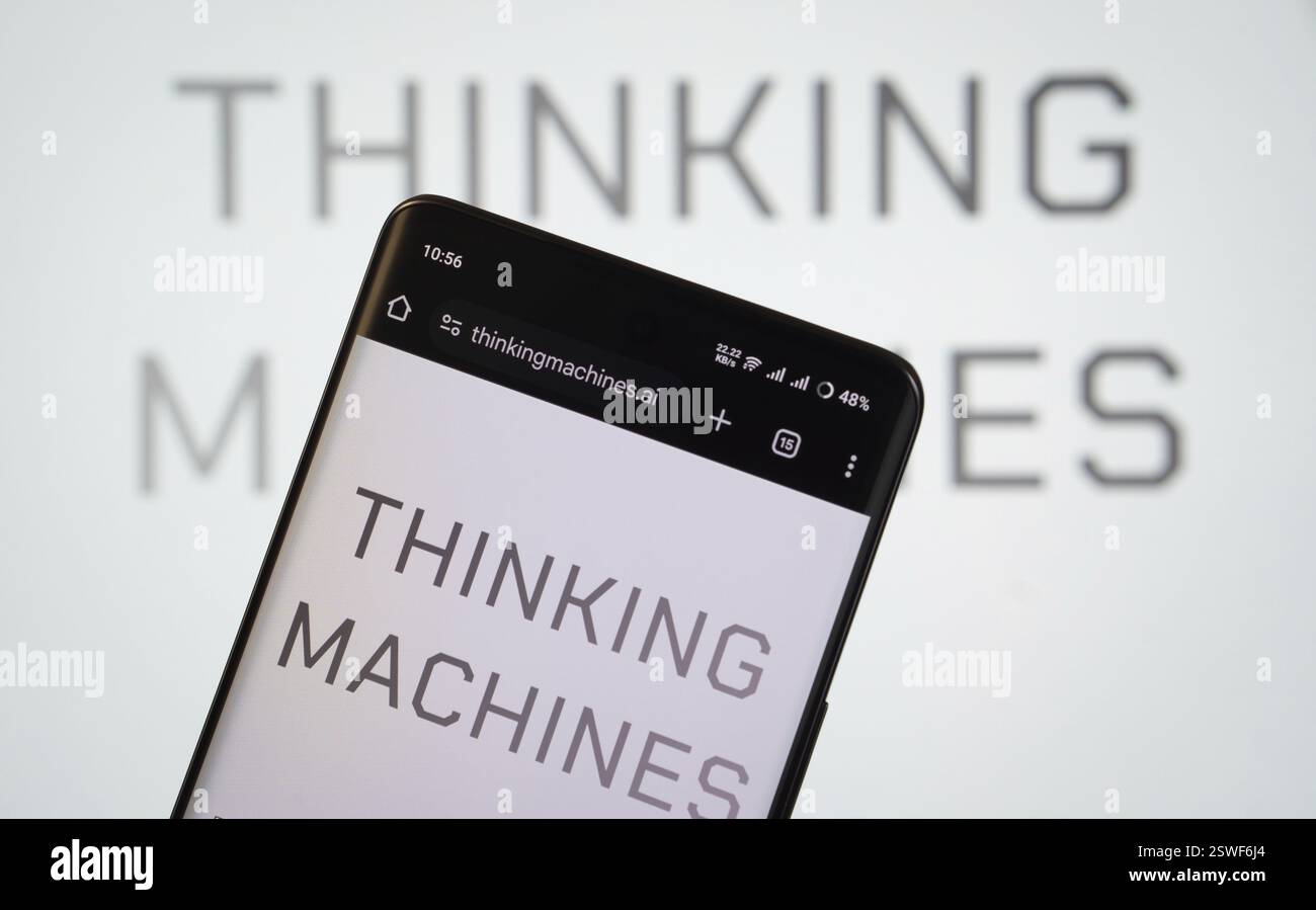 Dhaka, Bangladesh- 19 Feb 2025: Thinking Machines Lab homepage on the ...