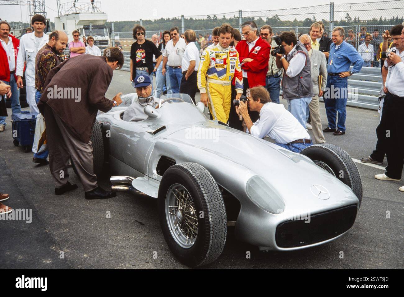 Five-time Formula 1 world champion Juan Manuel Fangio from Argentina in ...